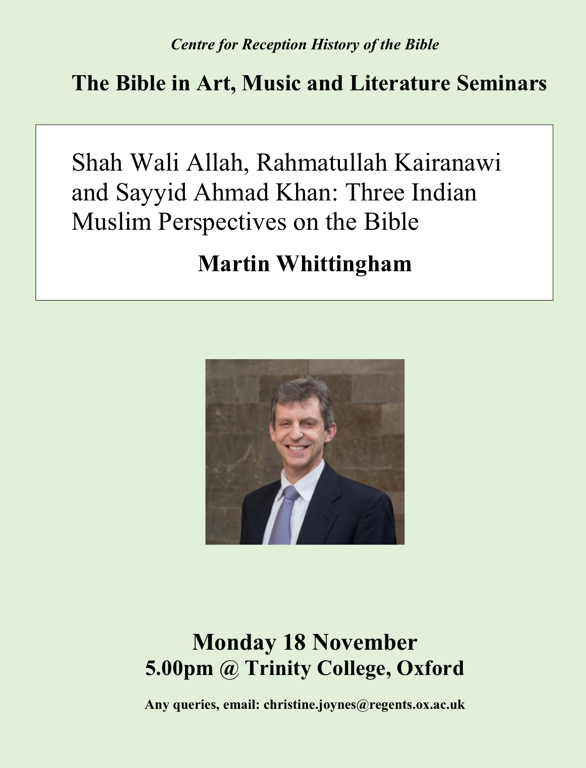 Three Indian Muslim Perspectives on the Bible ~ Recording — Centre for ...