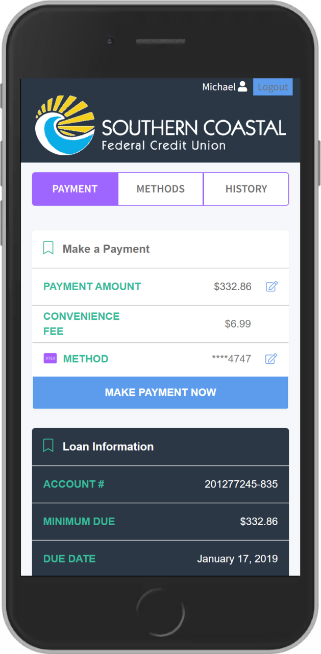Make a Payment — Southern Coastal FCU
