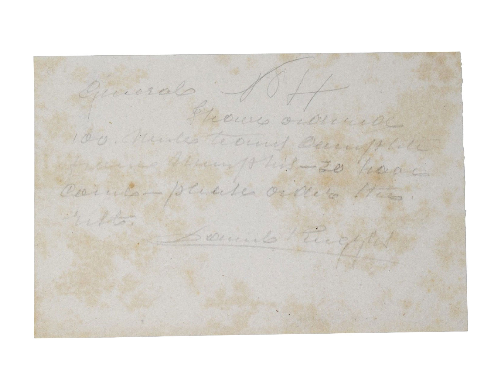 Autographs — Iron Horse Military Antiques