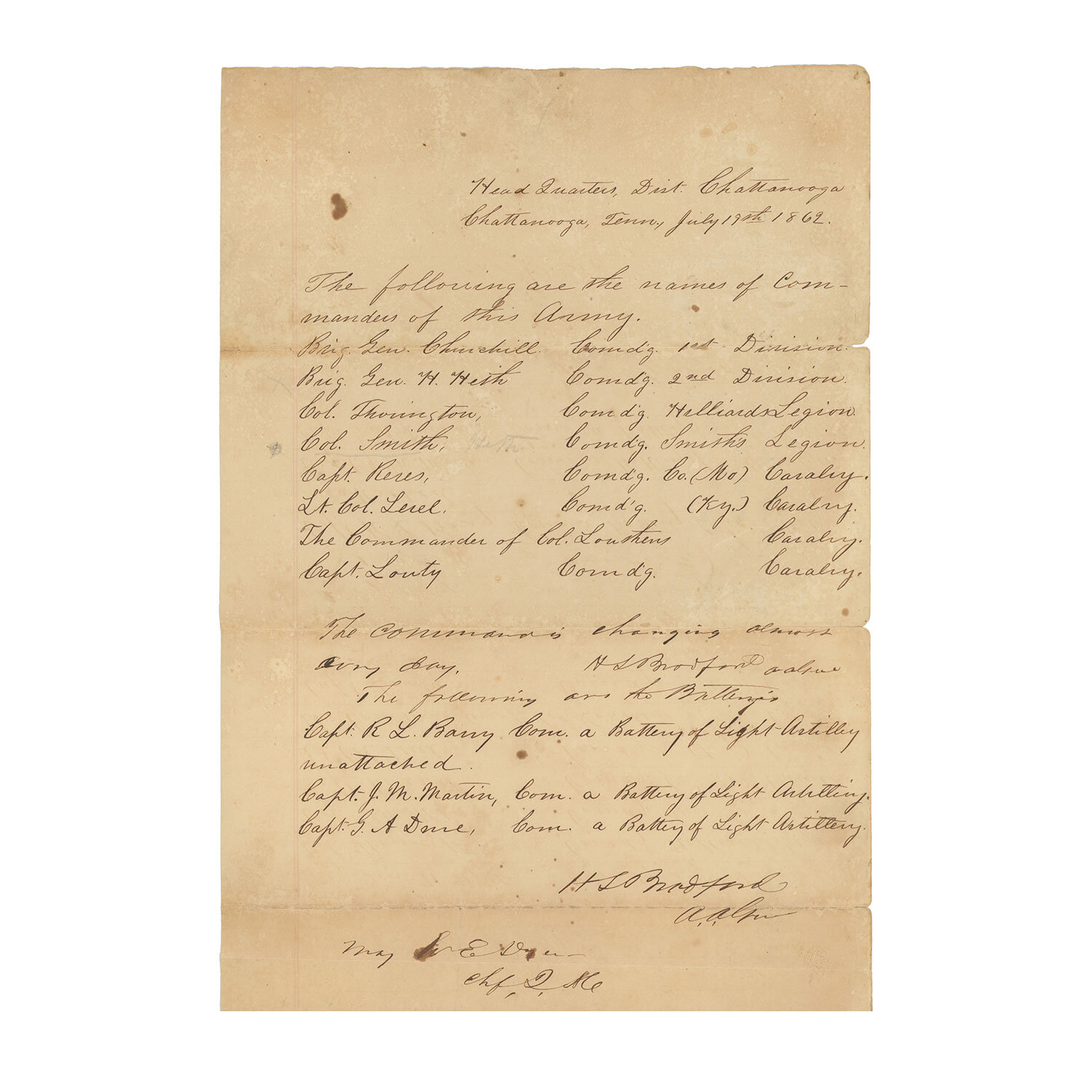 Original Letters and Documents from Civil War Soldiers — Iron Horse ...