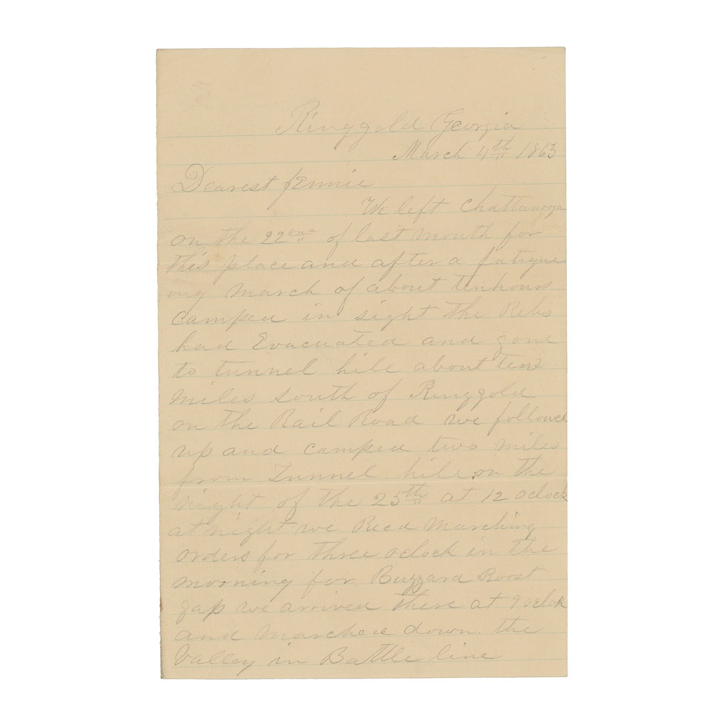 Original Letters and Documents from Civil War Soldiers — Iron Horse ...