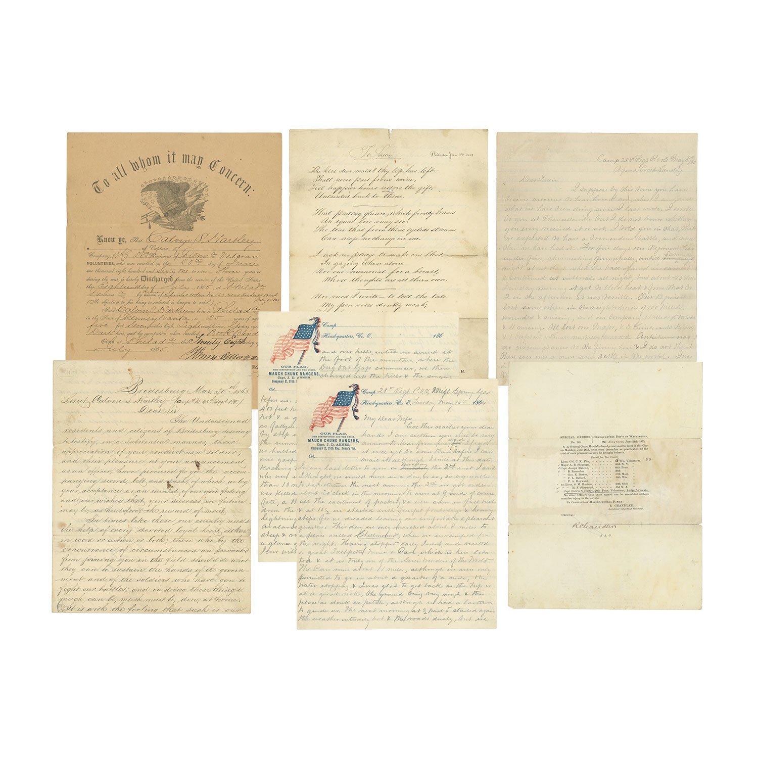 Original Letters and Documents from Civil War Soldiers — Iron Horse ...