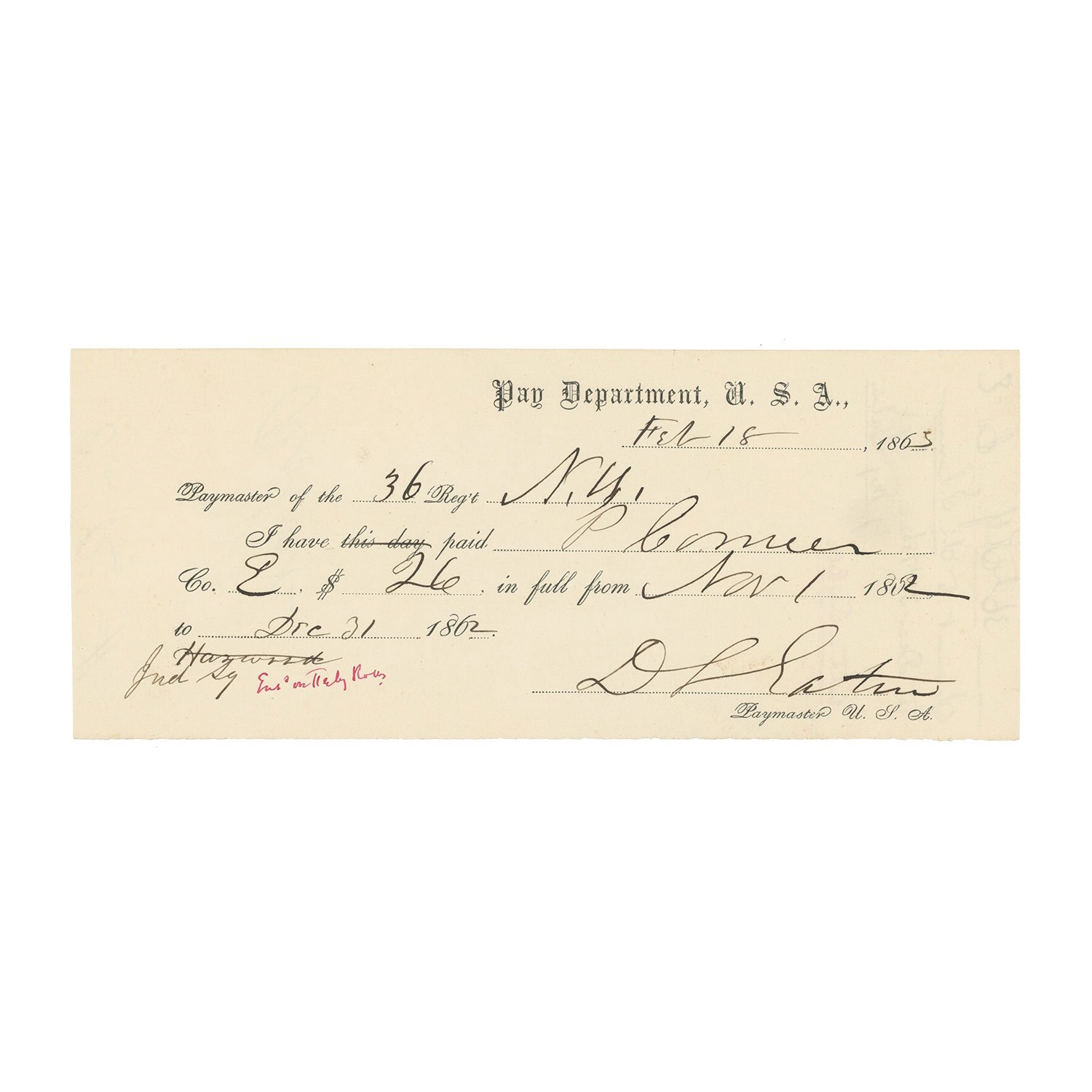 Original Letters and Documents from Civil War Soldiers — Iron Horse ...
