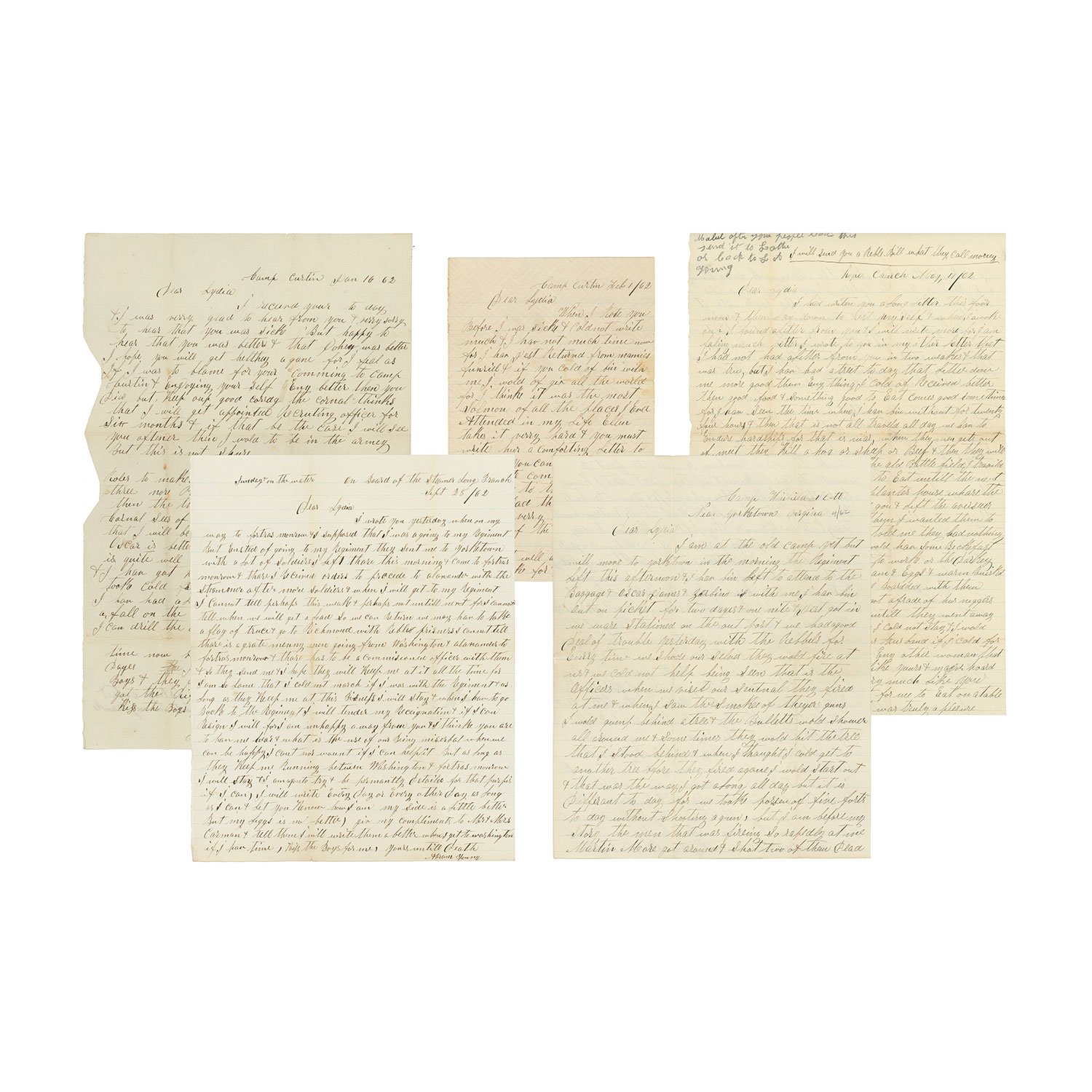 Original Letters and Documents from Civil War Soldiers — Iron Horse ...