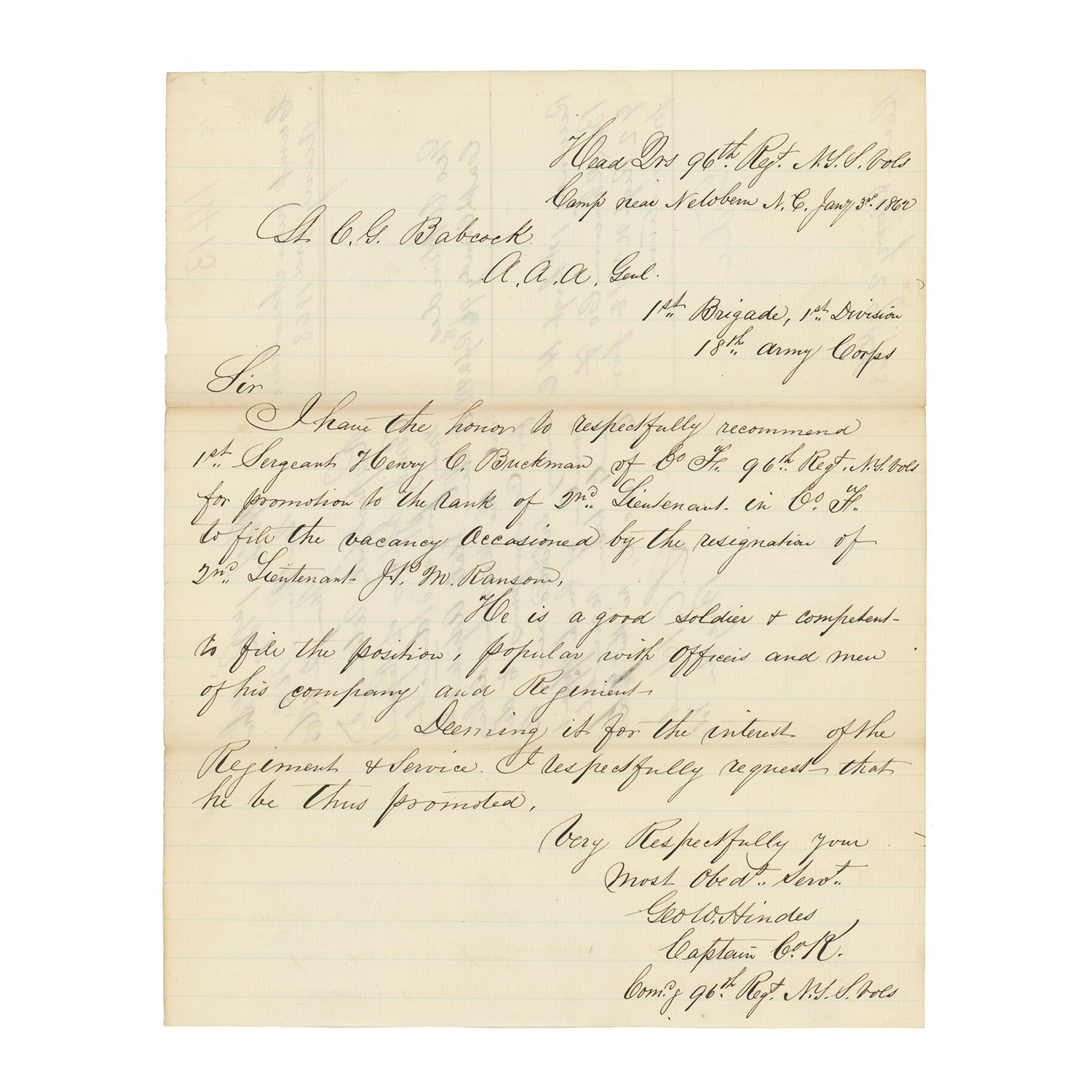 Original Letters and Documents from Civil War Soldiers — Iron Horse ...