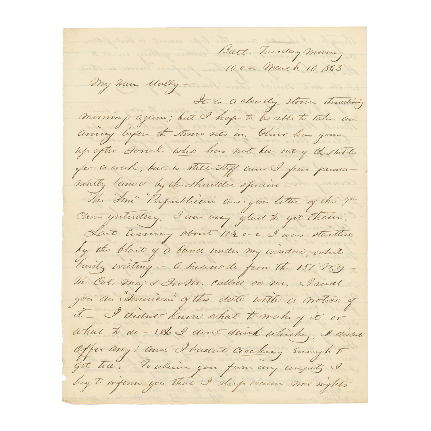 Original Letters and Documents from Civil War Soldiers — Iron Horse ...