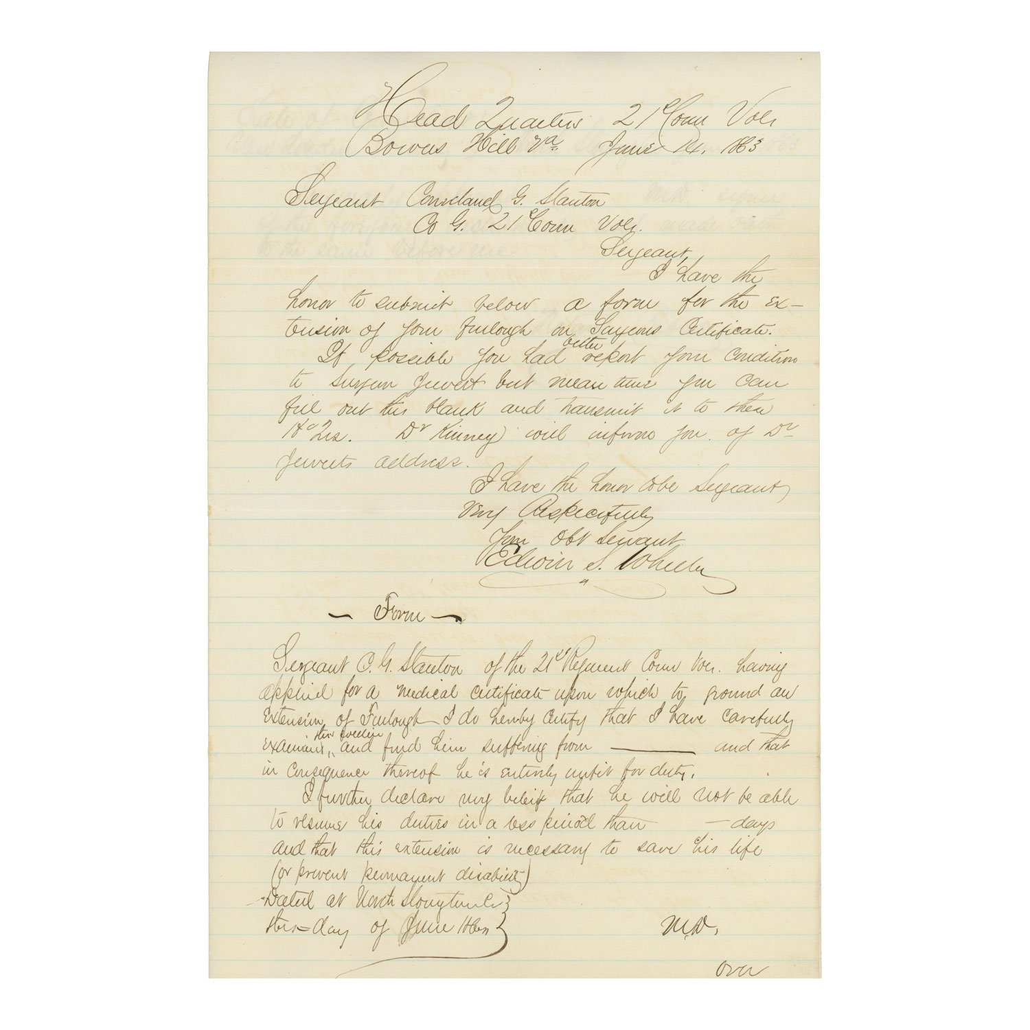 Original Letters and Documents from Civil War Soldiers — Iron Horse ...