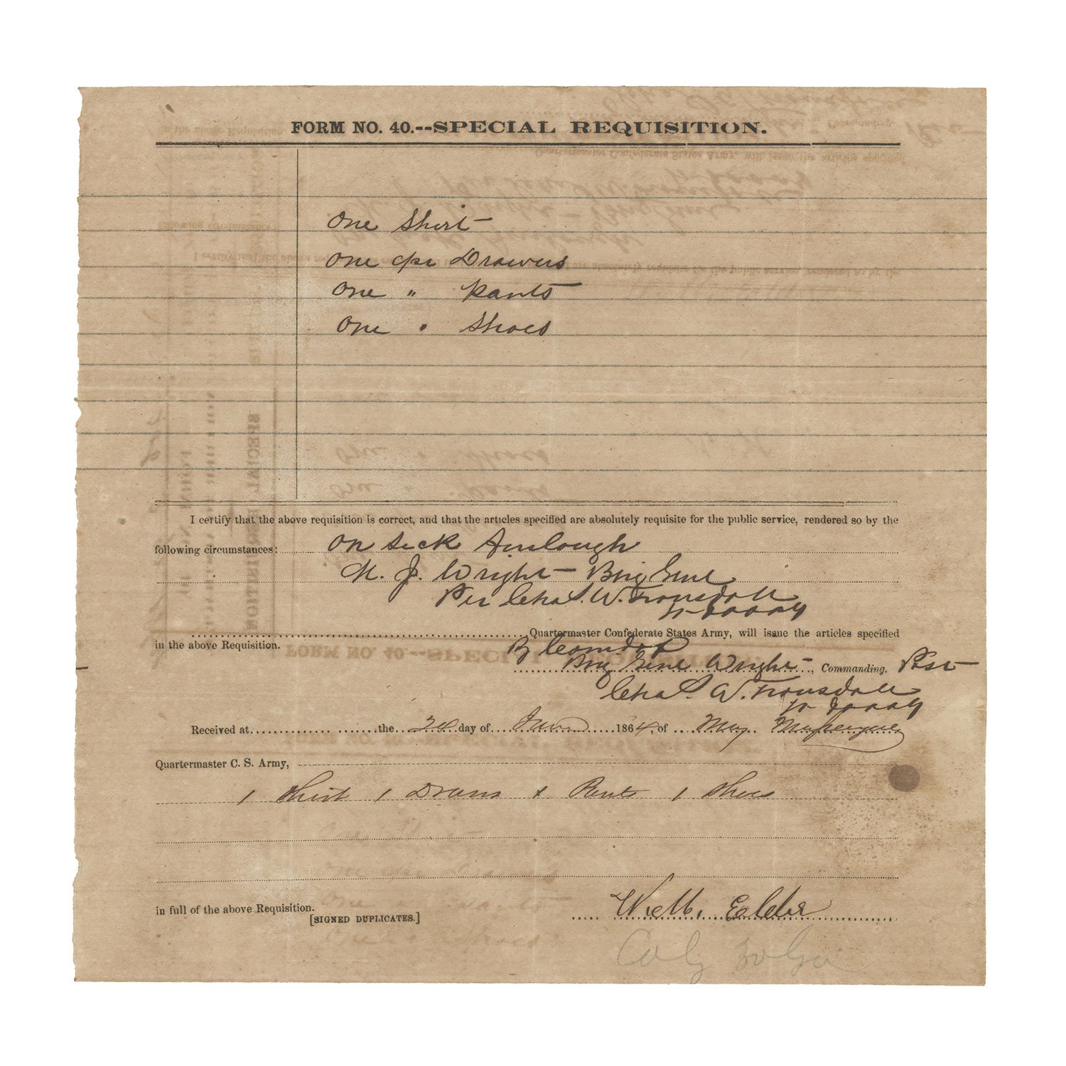 Original Letters and Documents from Civil War Soldiers — Iron Horse ...