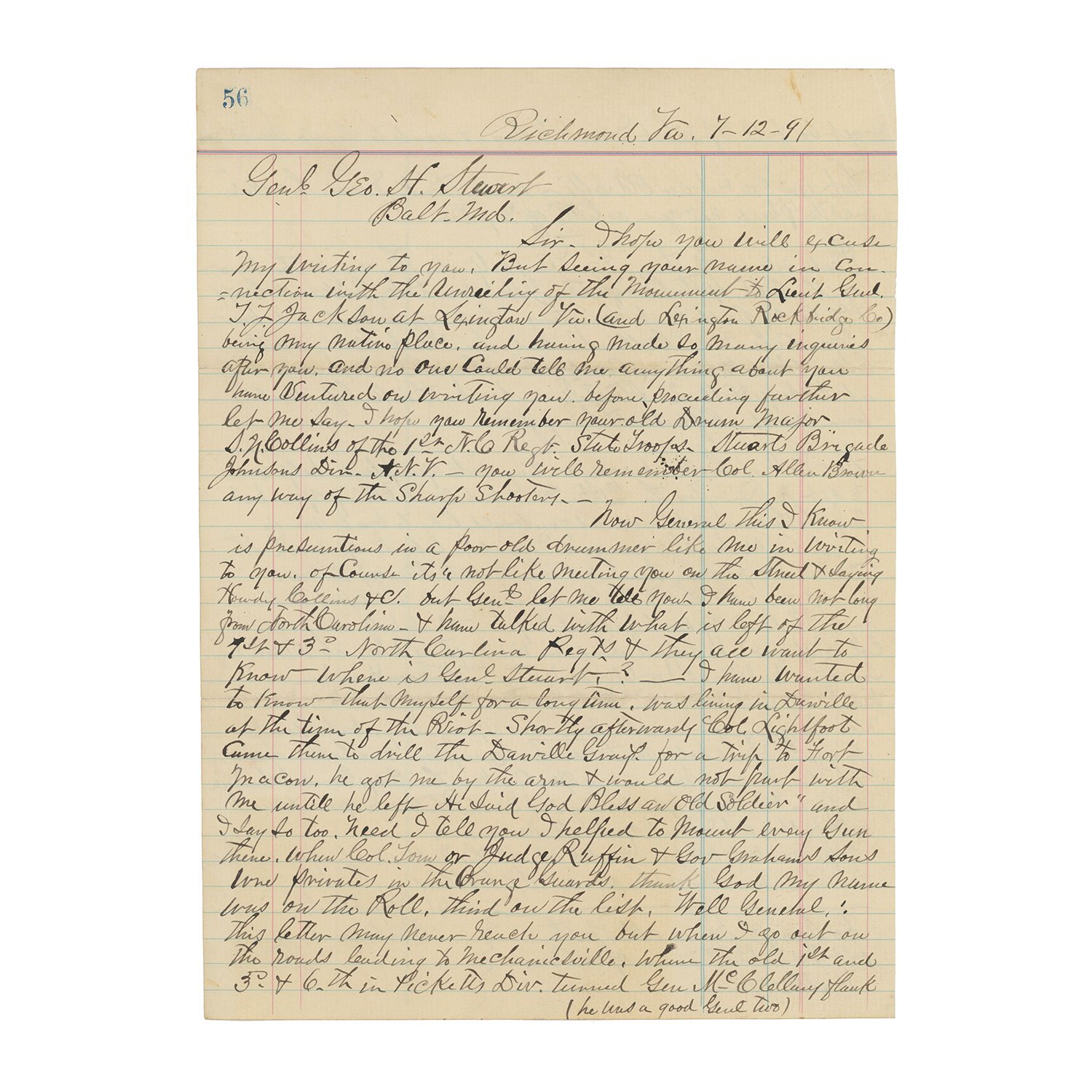 Original Letters and Documents from Civil War Soldiers — Iron Horse ...