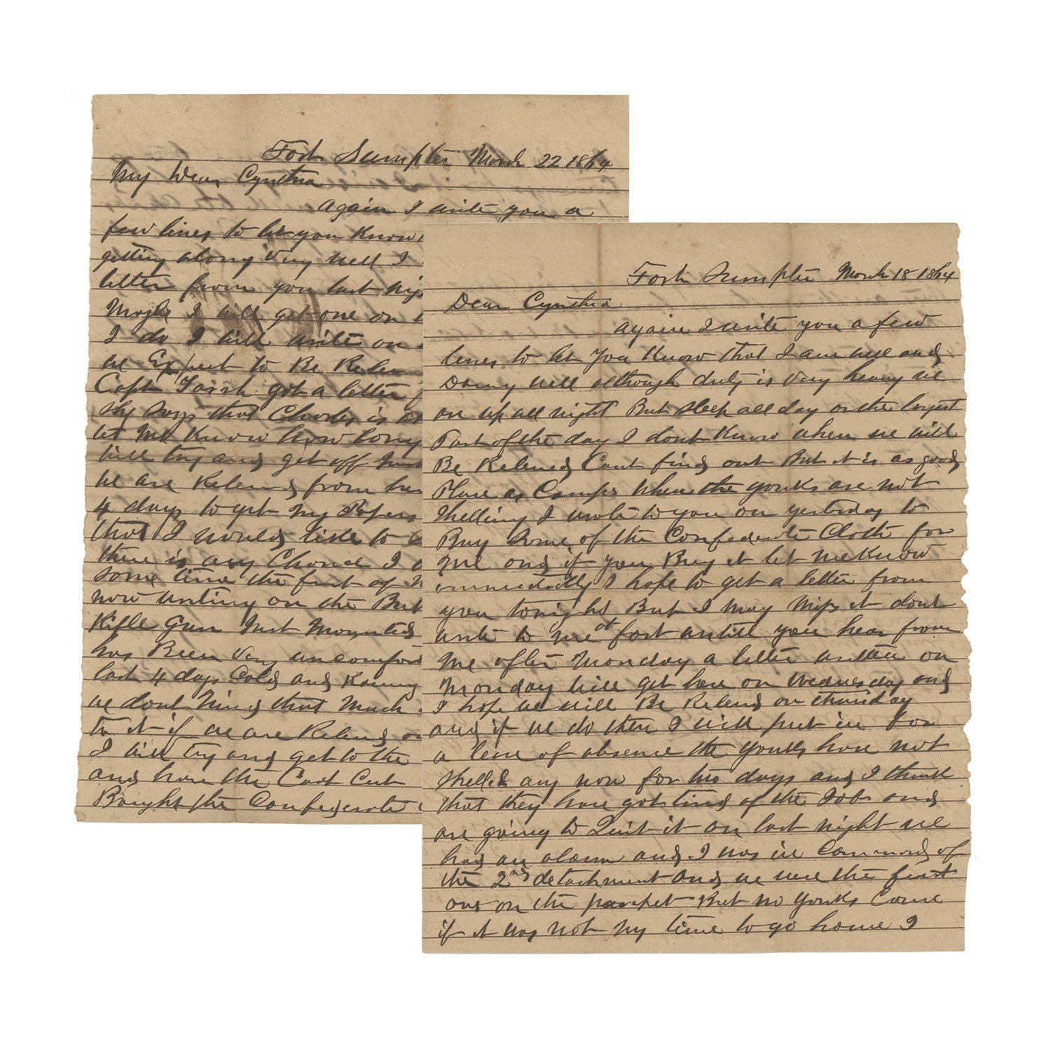 Original Letters and Documents from Civil War Soldiers — Iron Horse ...