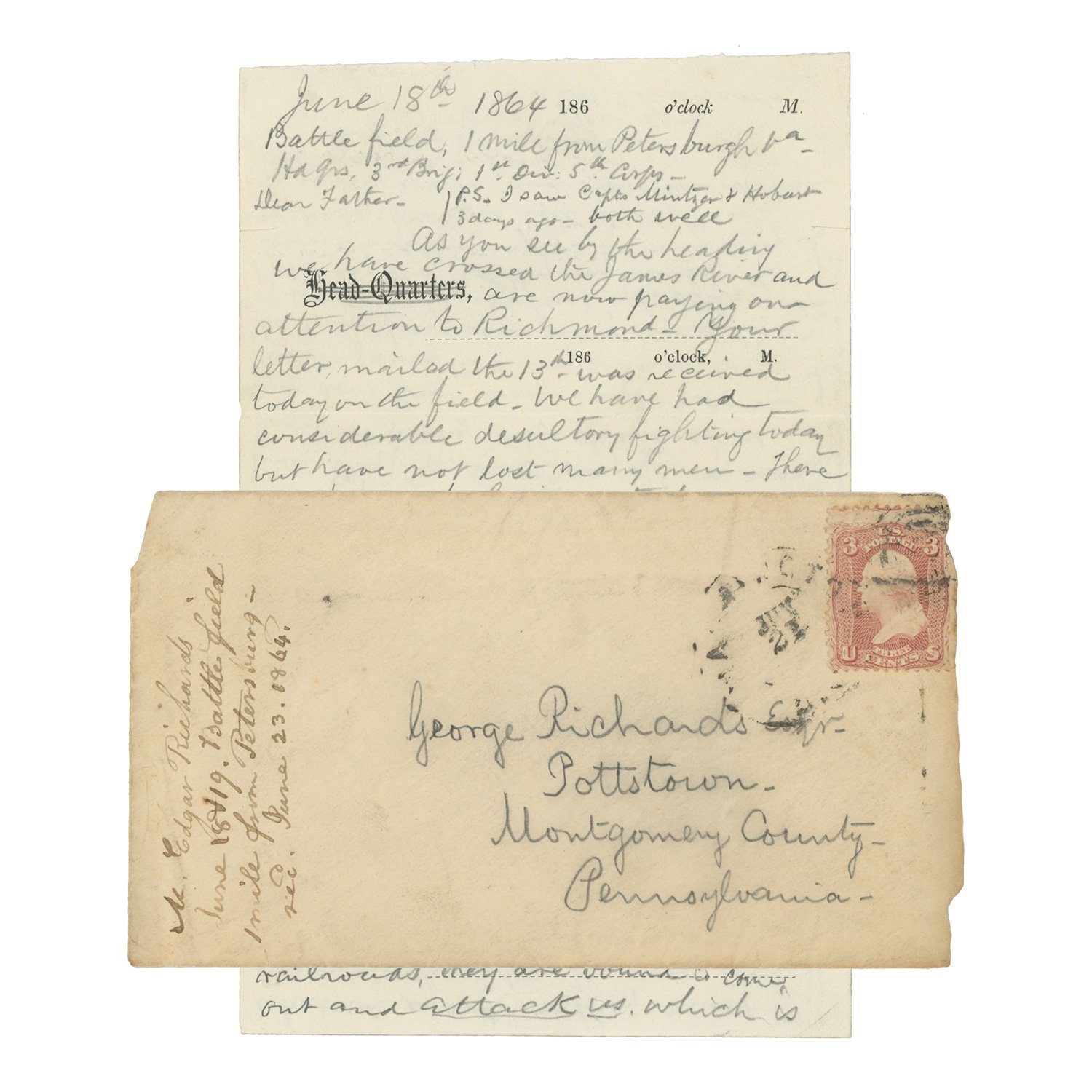 Original Letters and Documents from Civil War Soldiers — Iron Horse ...