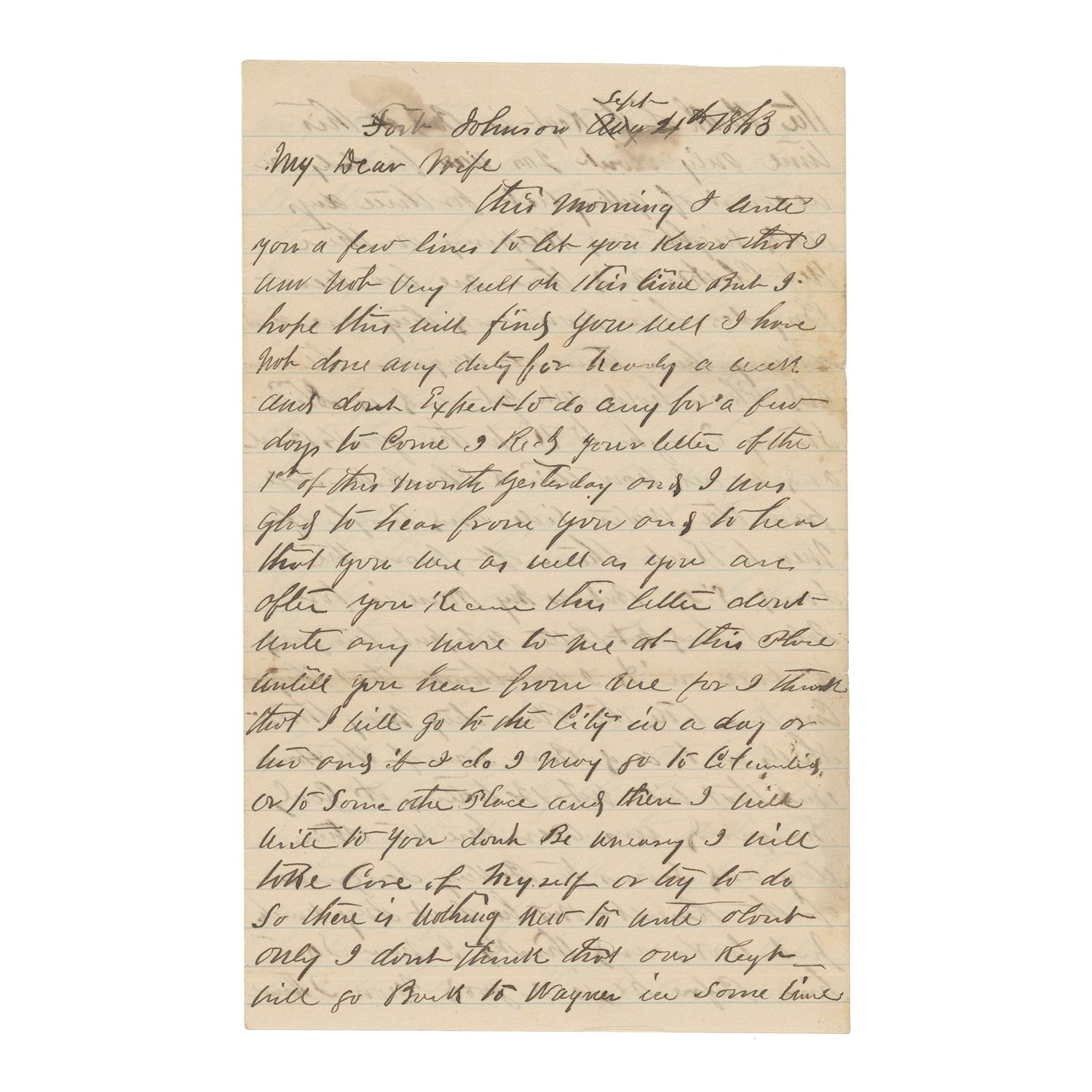 Original Letters and Documents from Civil War Soldiers — Iron Horse ...