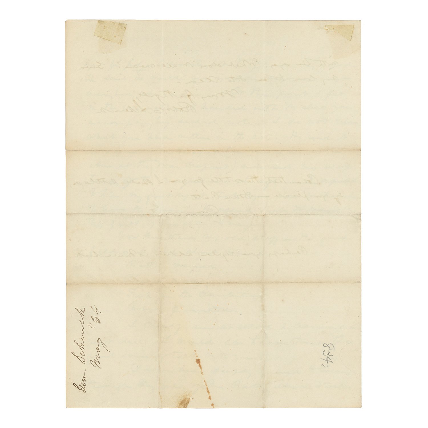 1864 Civil War Letter by General Robert C. Schenck, Lamenting the ...