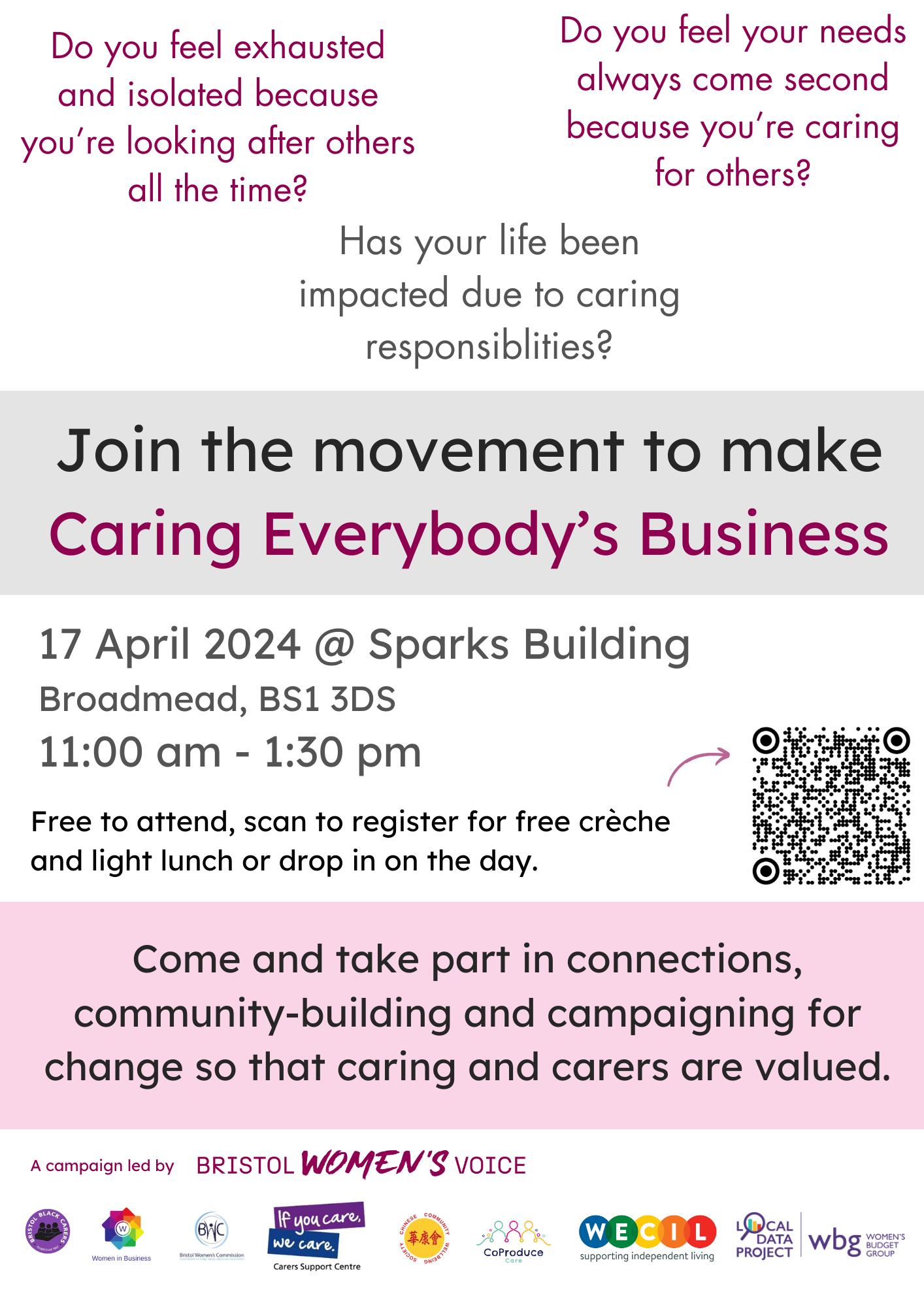 Value the caring economy - 2 events — Lockleaze Neighbourhood Trust