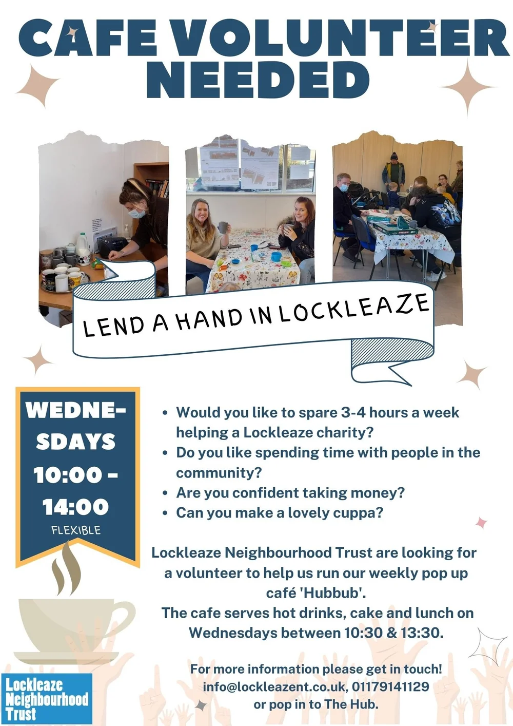 Volunteer needed for our friendly pop up cafe! — Lockleaze ...