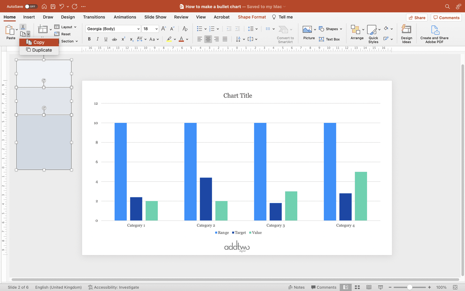 Bullet chart — AddTwo