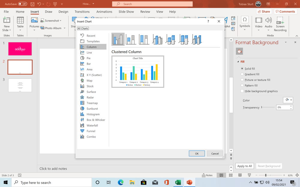 How do I make a chart in PowerPoint? — AddTwo