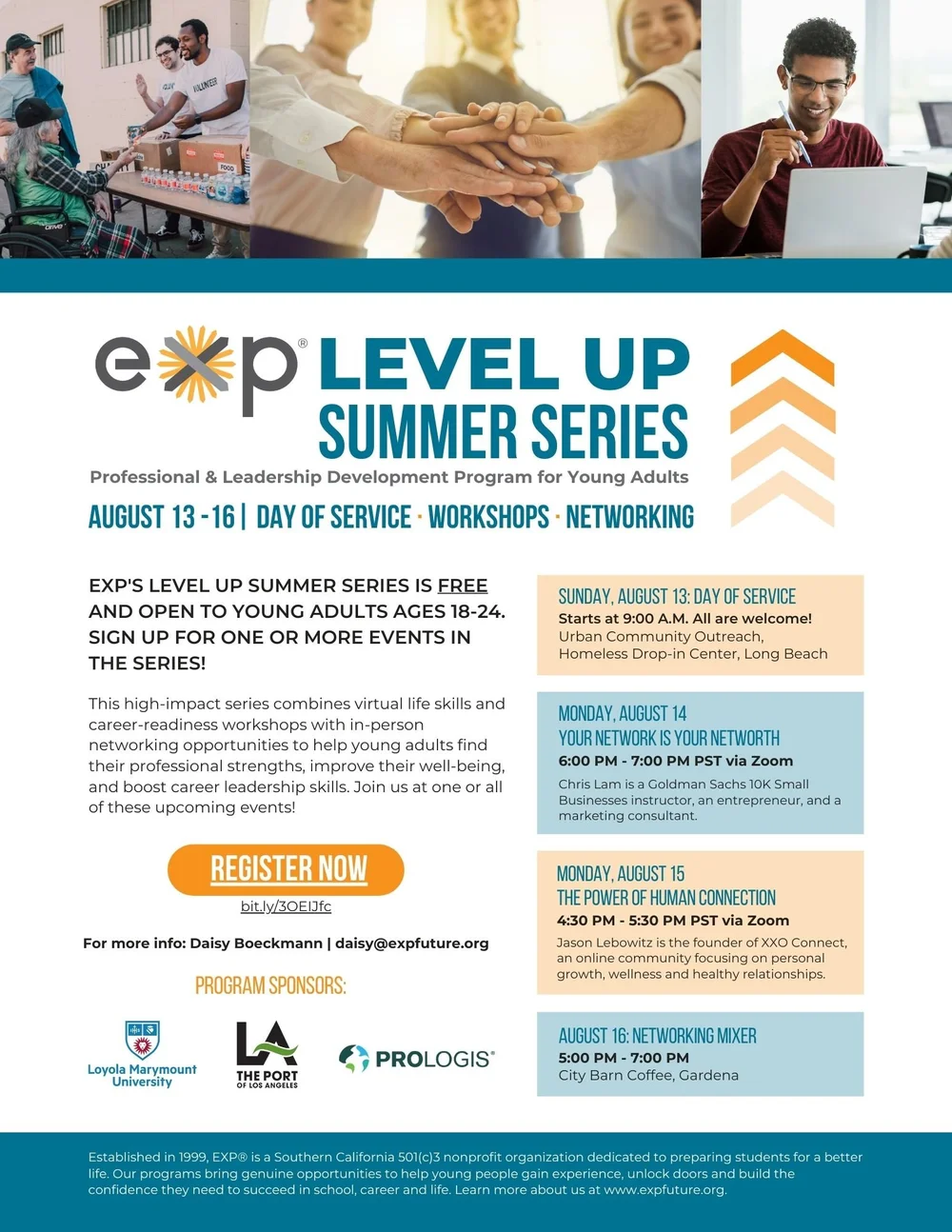 Register today for LEVEL UP Summer Series for Young Adults — EXP - The ...