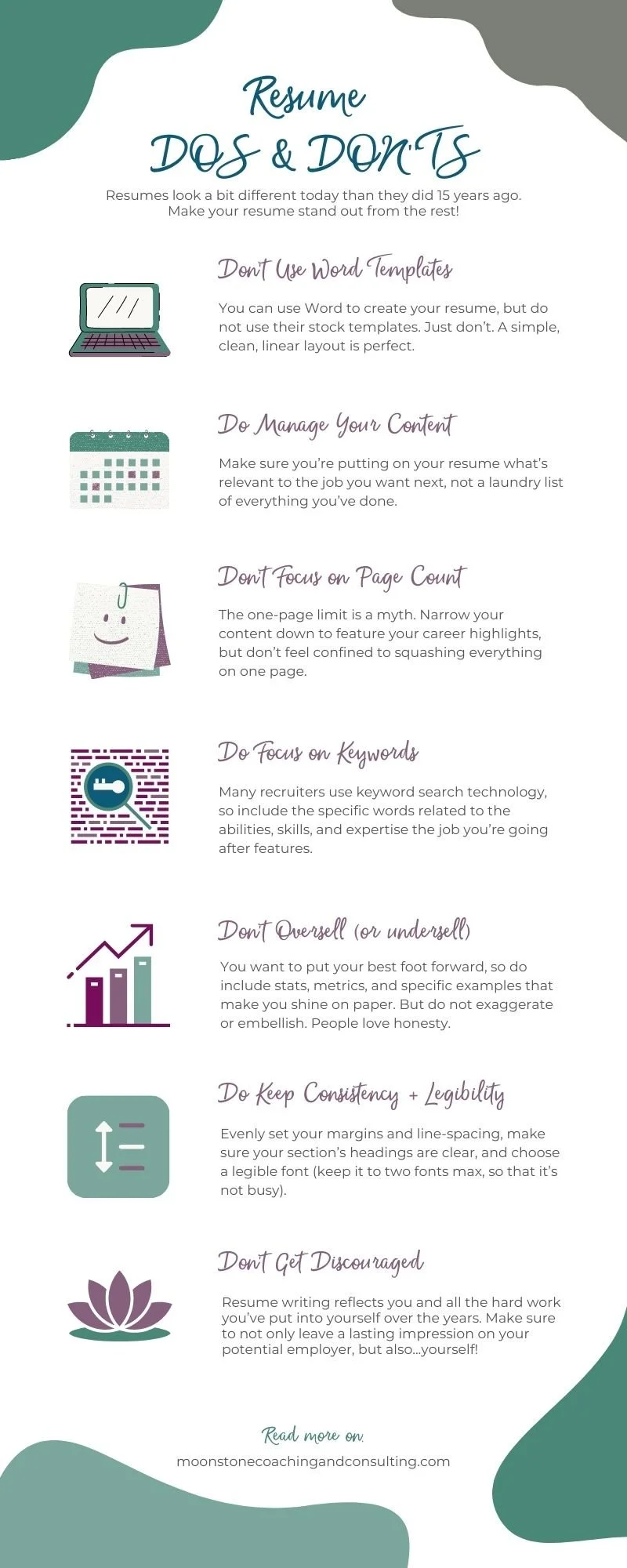 Resume Dos & Don't — Moonstone Coaching and Consulting