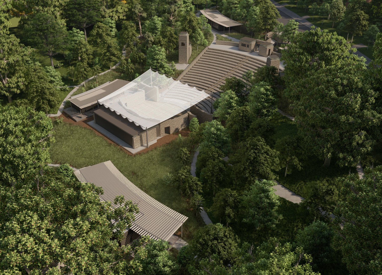 Reid Architecture UNC Chapel Hill Forest Theatre Campus Pavilions — REID