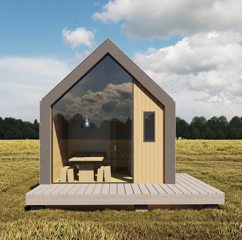 CLT Cabins Prefab Cabins Menokin Foundation REID architecture Reid ...