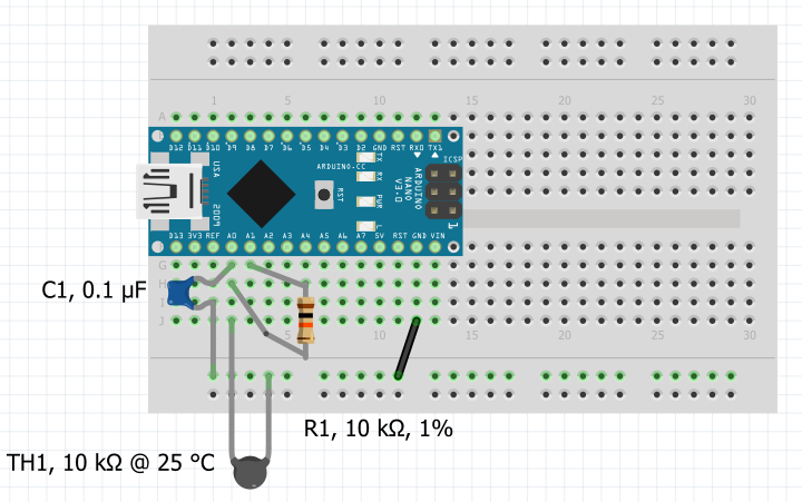 Calculate Temperature with Arduino Nano or Arduino Uno and NTC ...
