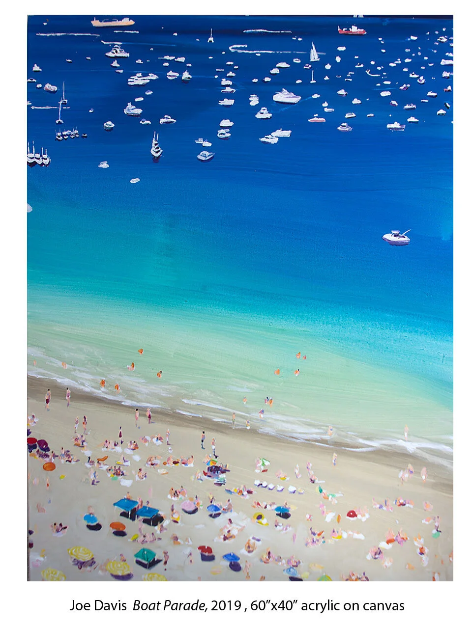 paintings by joe davis contemporary coastal beach boats cargo ships ...