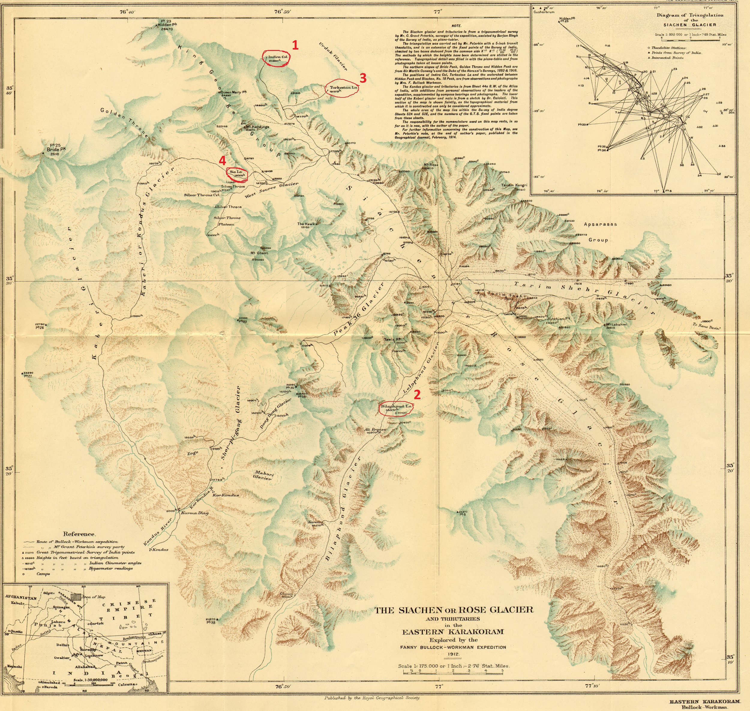 The Exploration of the Siachen or Rose Glacier