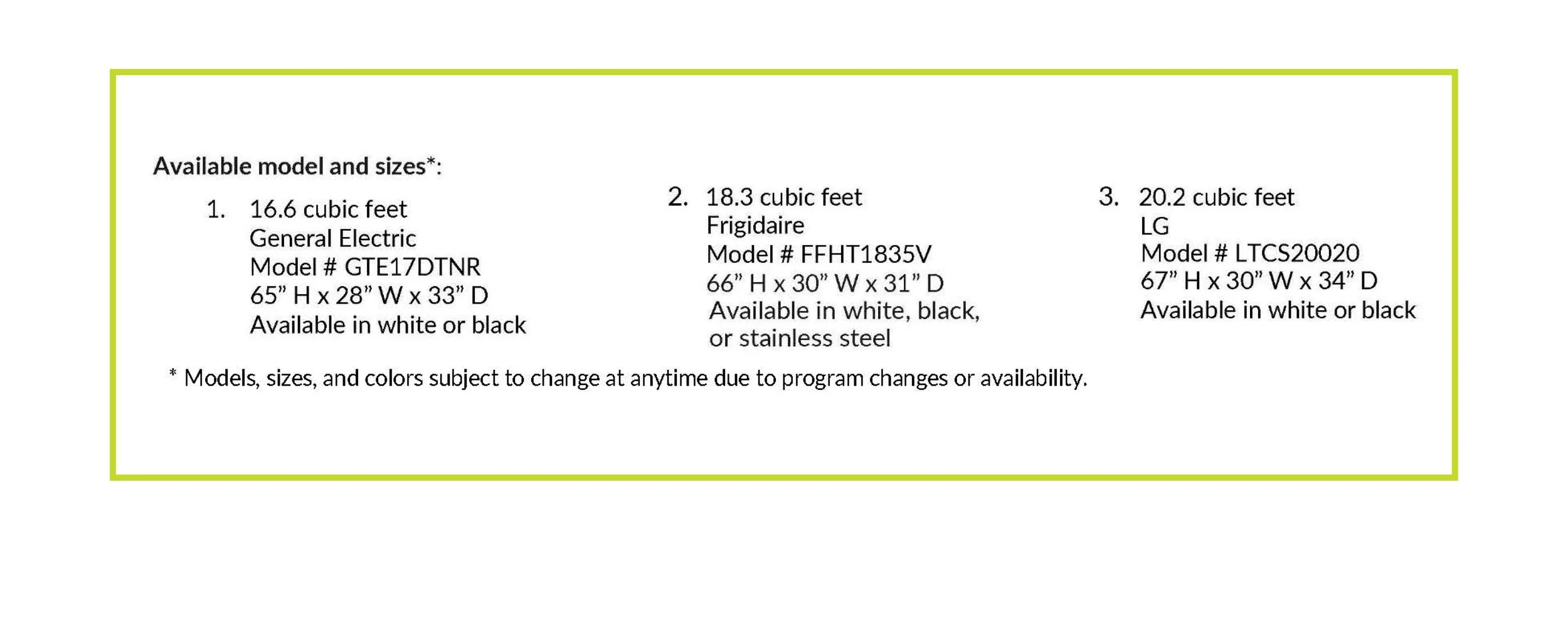 Refrigerator Replacement Program — Habitat for Humanity of Huron Valley