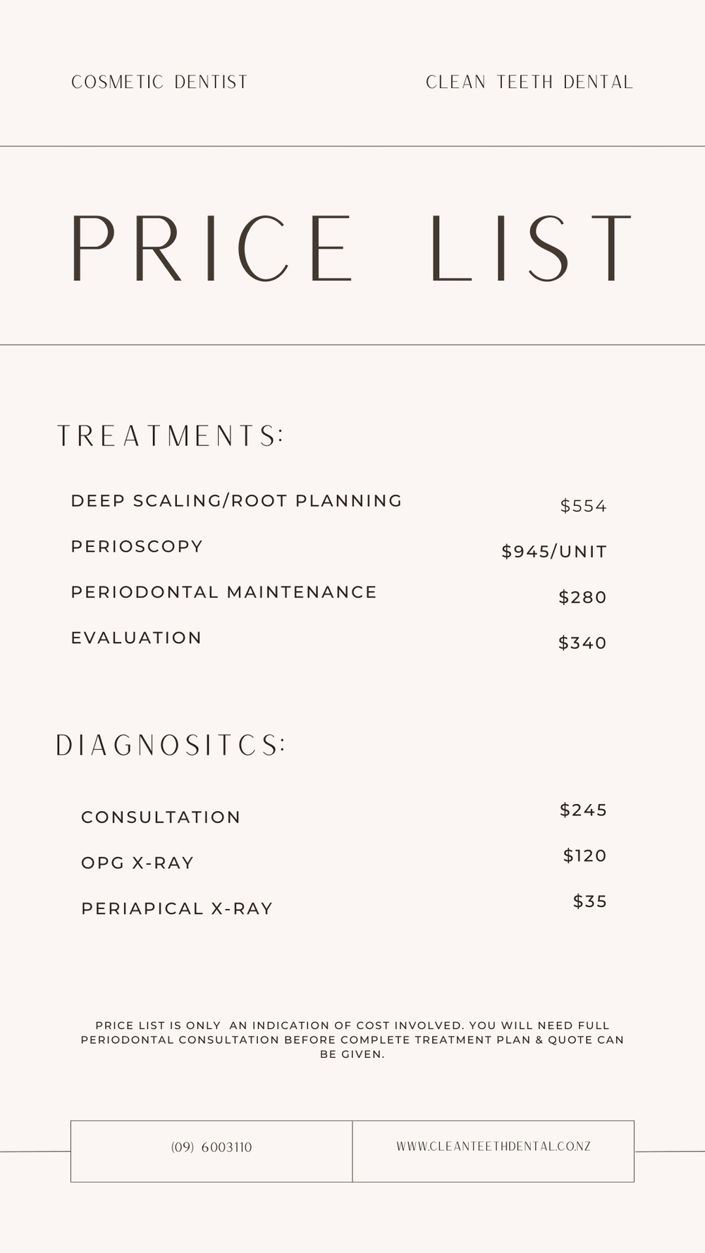 Price List Gum Treatments — Clean Teeth Dental