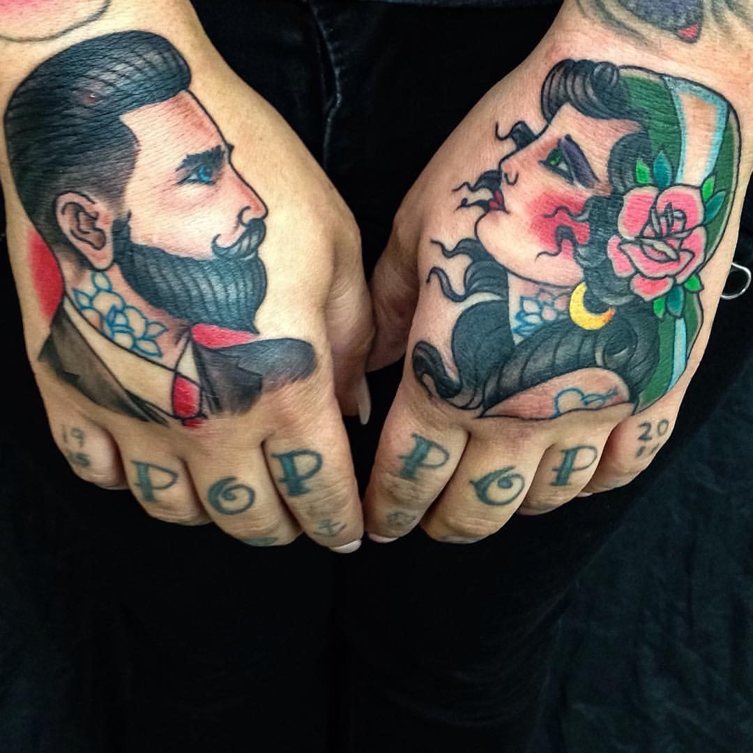 American traditional matching tattoos | Orangetattooshop.com
