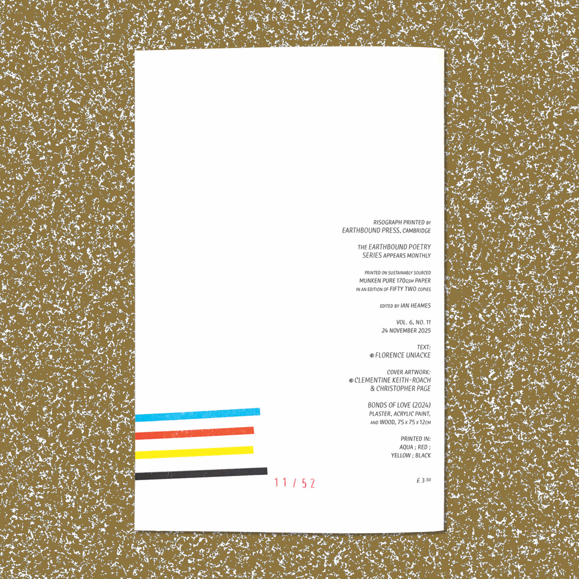 EPS: Vol. 6, No 11 - Florence Uniacke — earthbound press