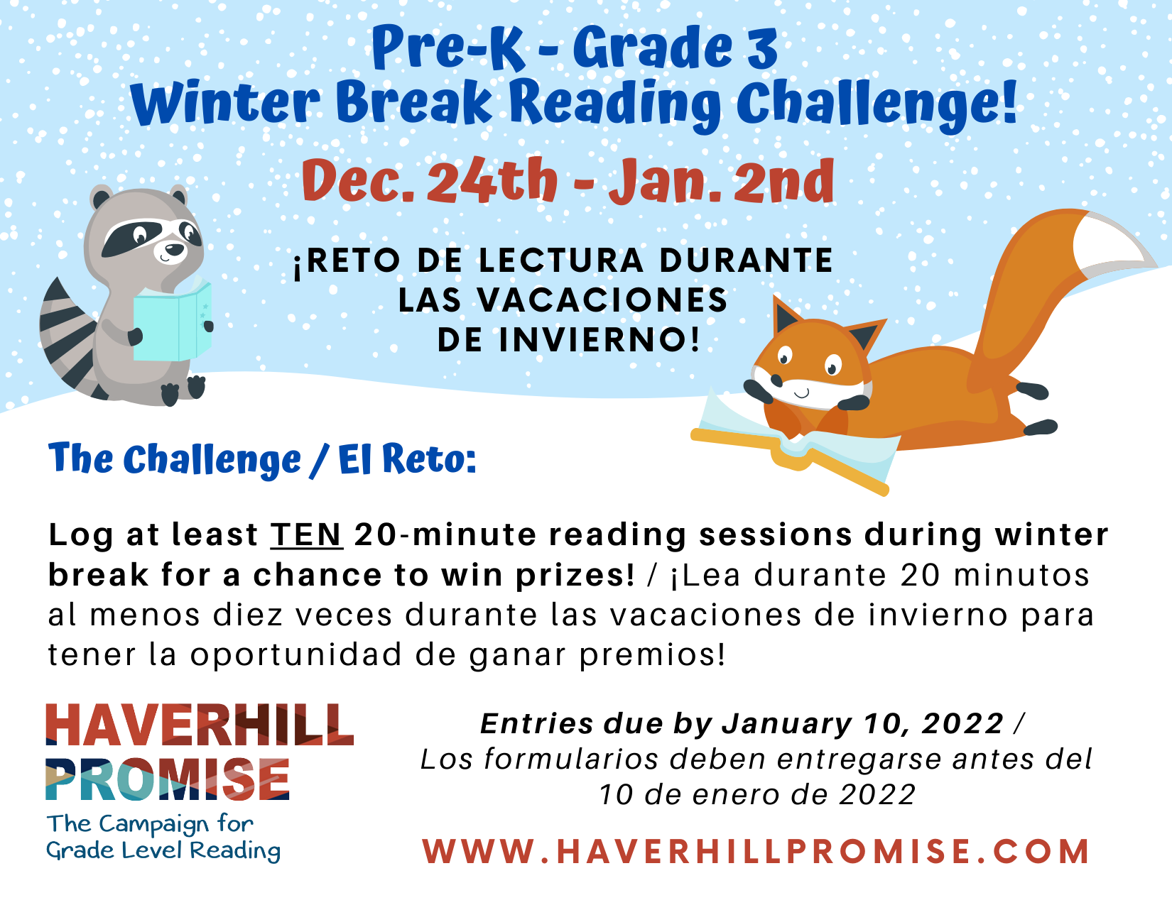 Winter Break Reading Challenge — Haverhill Promise