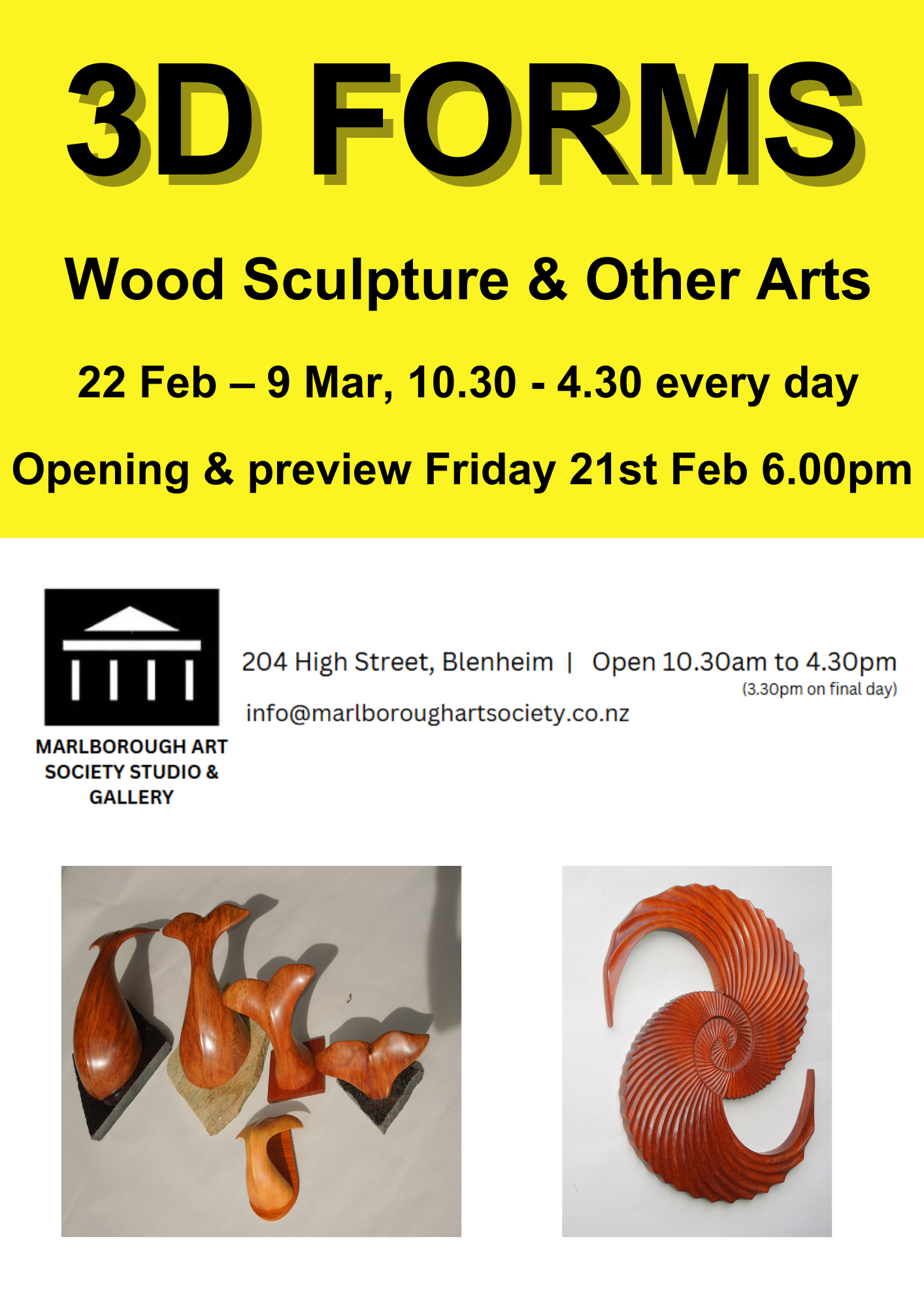3D Forms — Marlborough Art Society Gallery & Studio