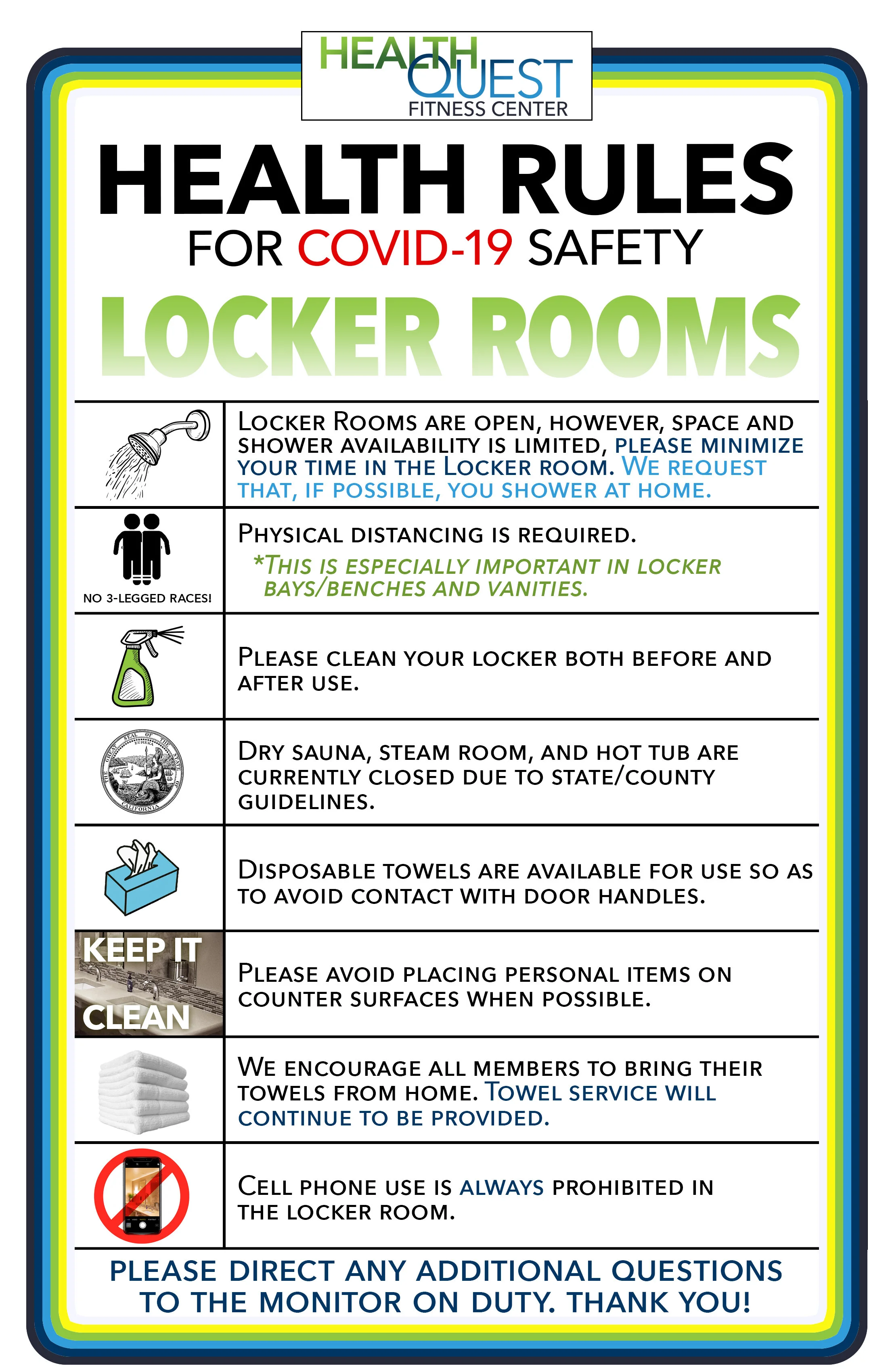 NEW PROCEDURES AND SAFETY RULES HealthQuest NEW PROCEDURES AND SAFETY RULES HealthQuest