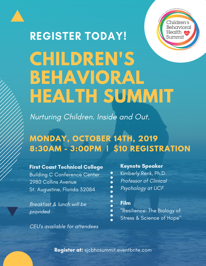 4th Annual Children's Behavioral Health Summit — St. Augustine Youth ...