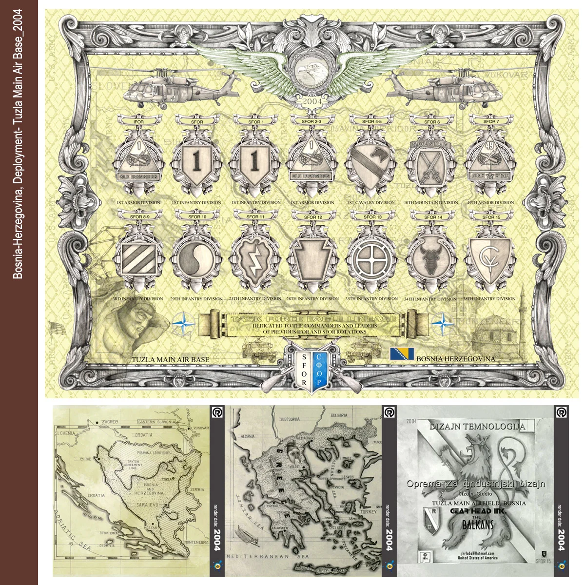 Task Force Eagle-Tuzla Main Air Base-Bosnia — GEAR HEAD INK