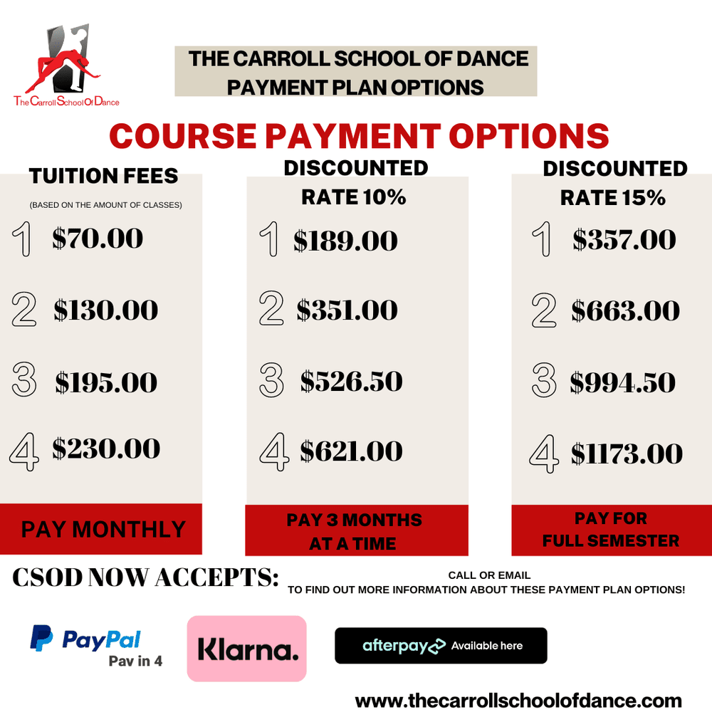 In Studio Dance Tuition — The Carroll School of Dance