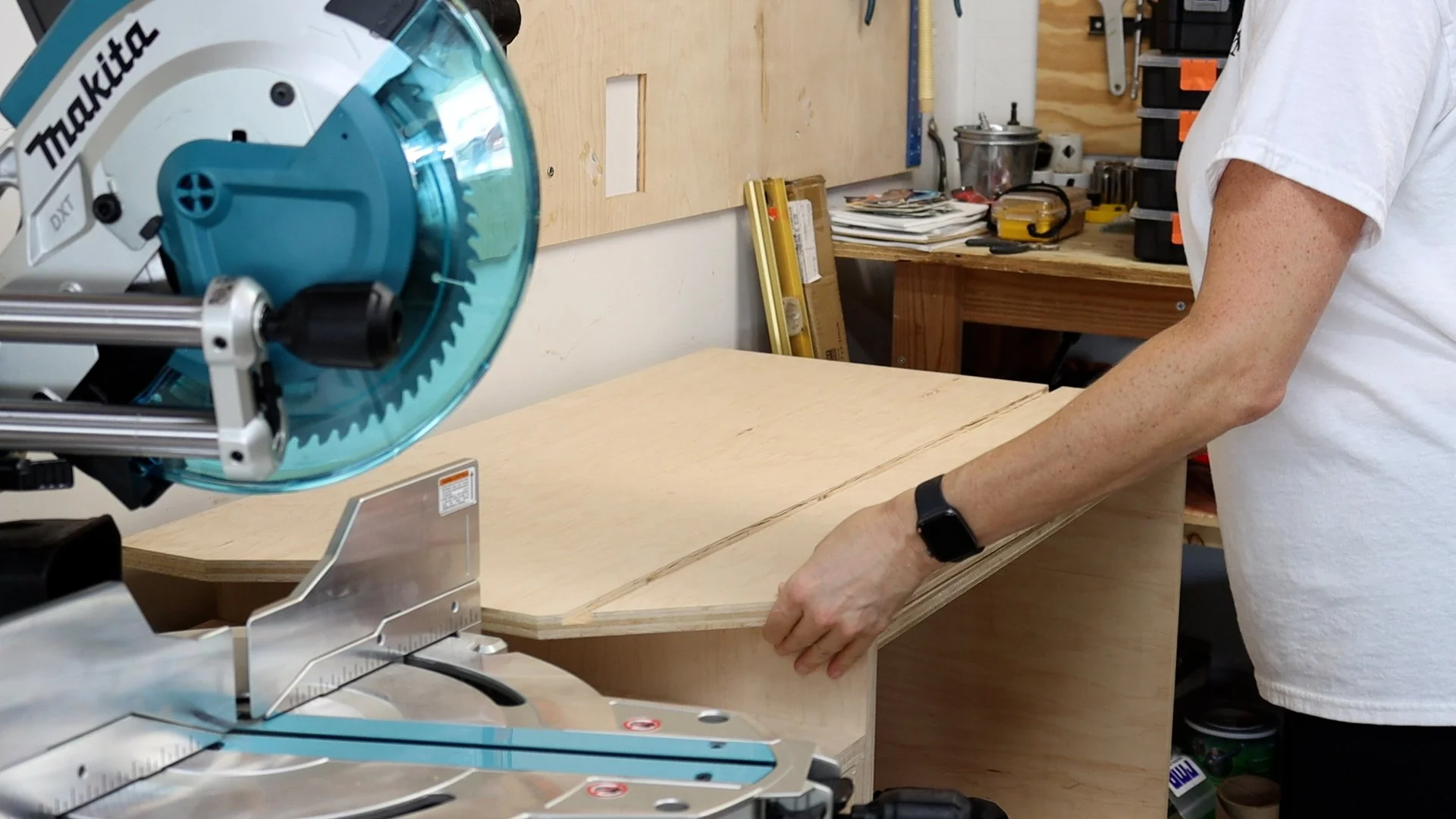 Workshop Organization! Miter Saw Station, French Cleat Tool Wall and ...
