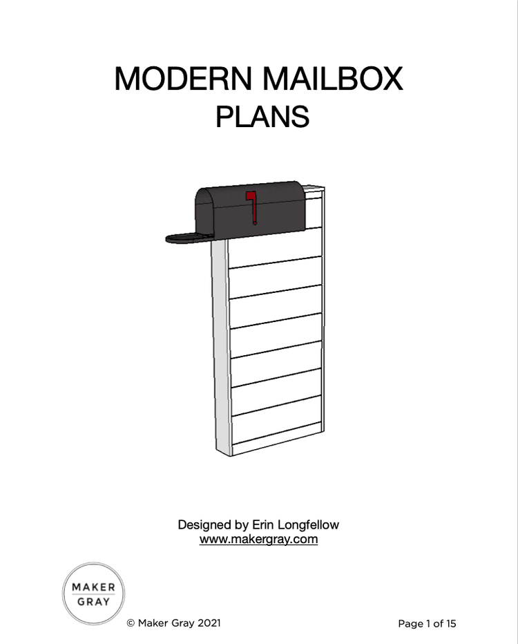 DIY Modern Wood Mailbox With Concrete Slab — MAKER GRAY