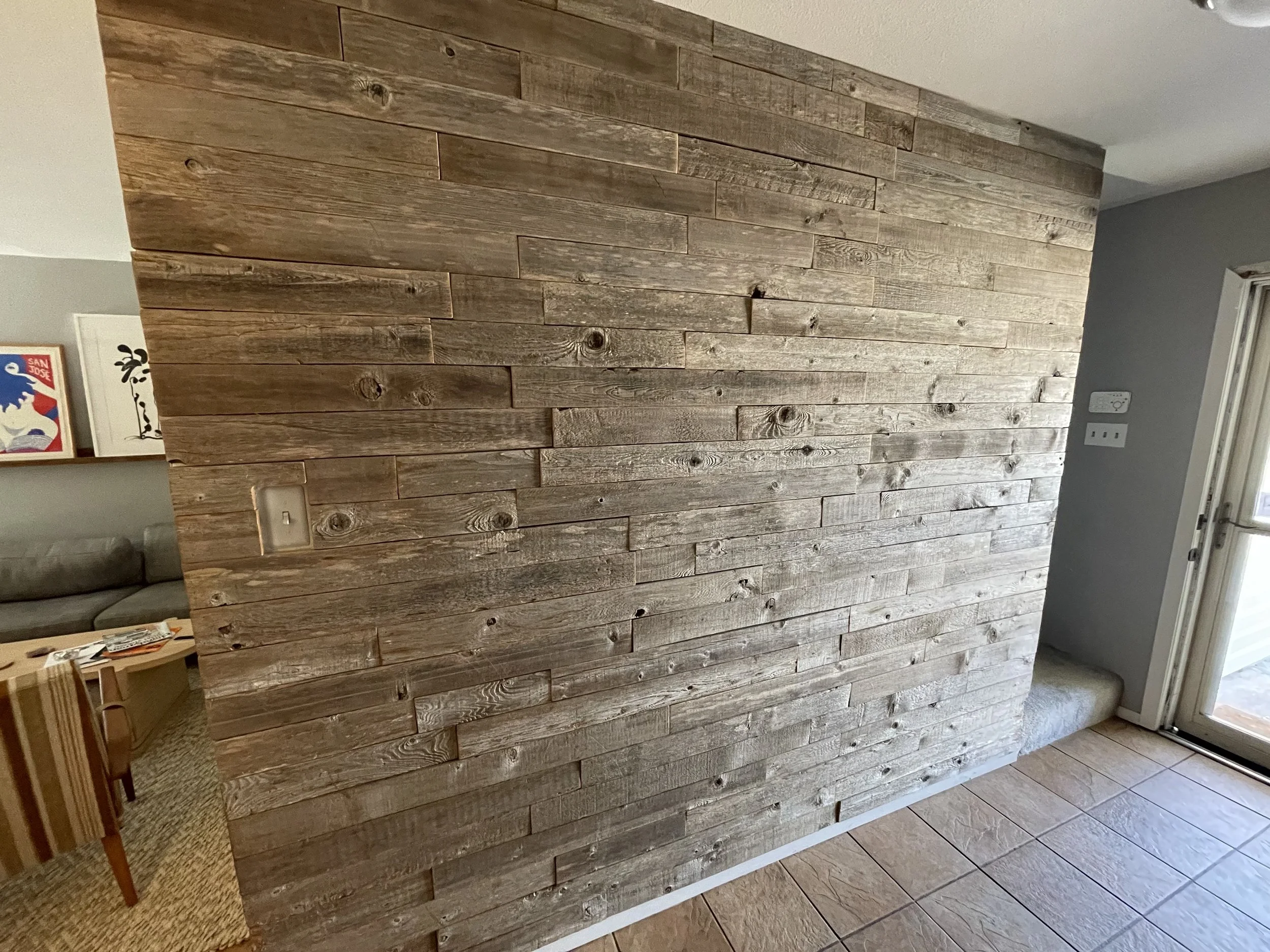 DIY Wood Slat Wall | Hallway & Stair Wall Makeover — MAKER GRAY