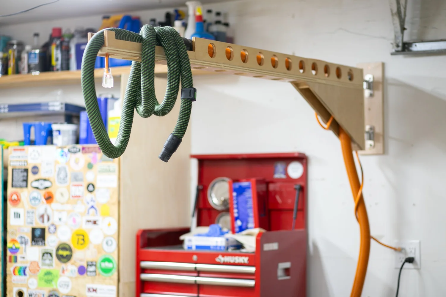 DIY Dust Collection Boom Arm Plans | Workshop Organization — MAKER GRAY