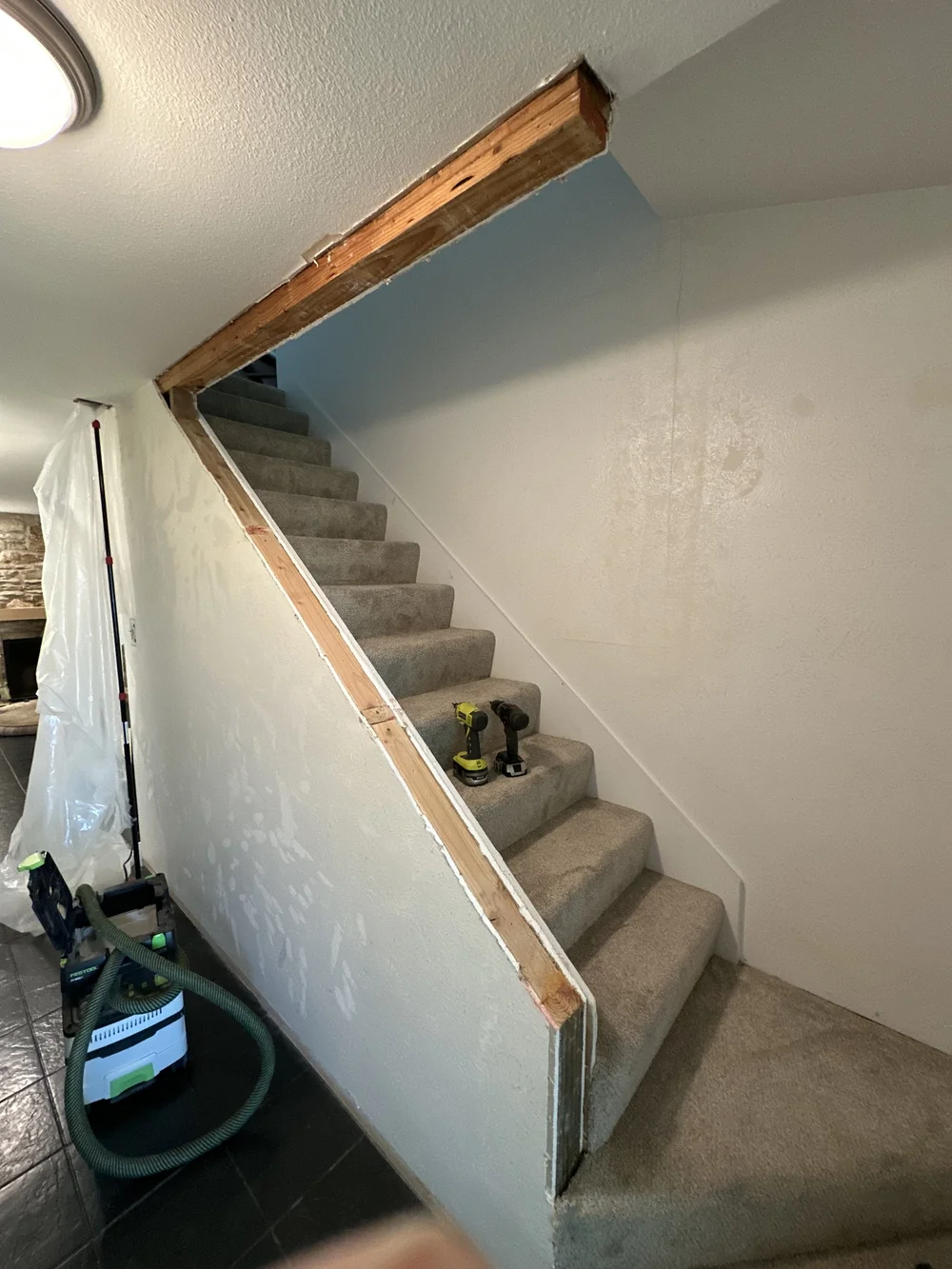 DIY Wood Slat Wall | Hallway & Stair Wall Makeover — MAKER GRAY