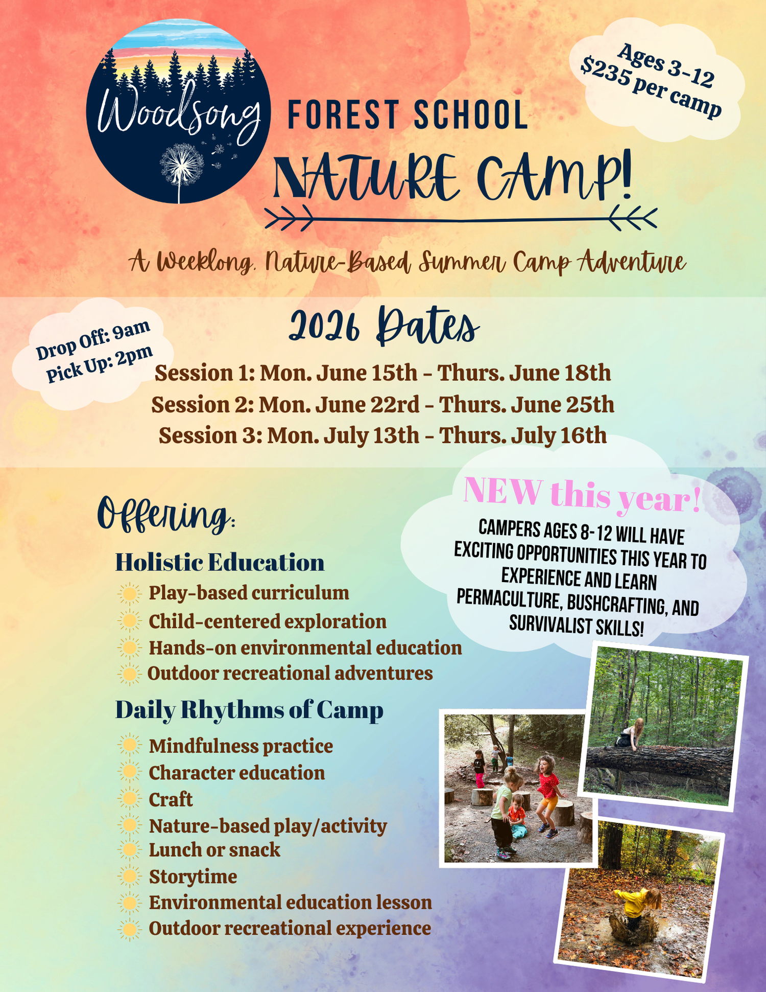 Summer Nature Camp — Woodsong Forest School