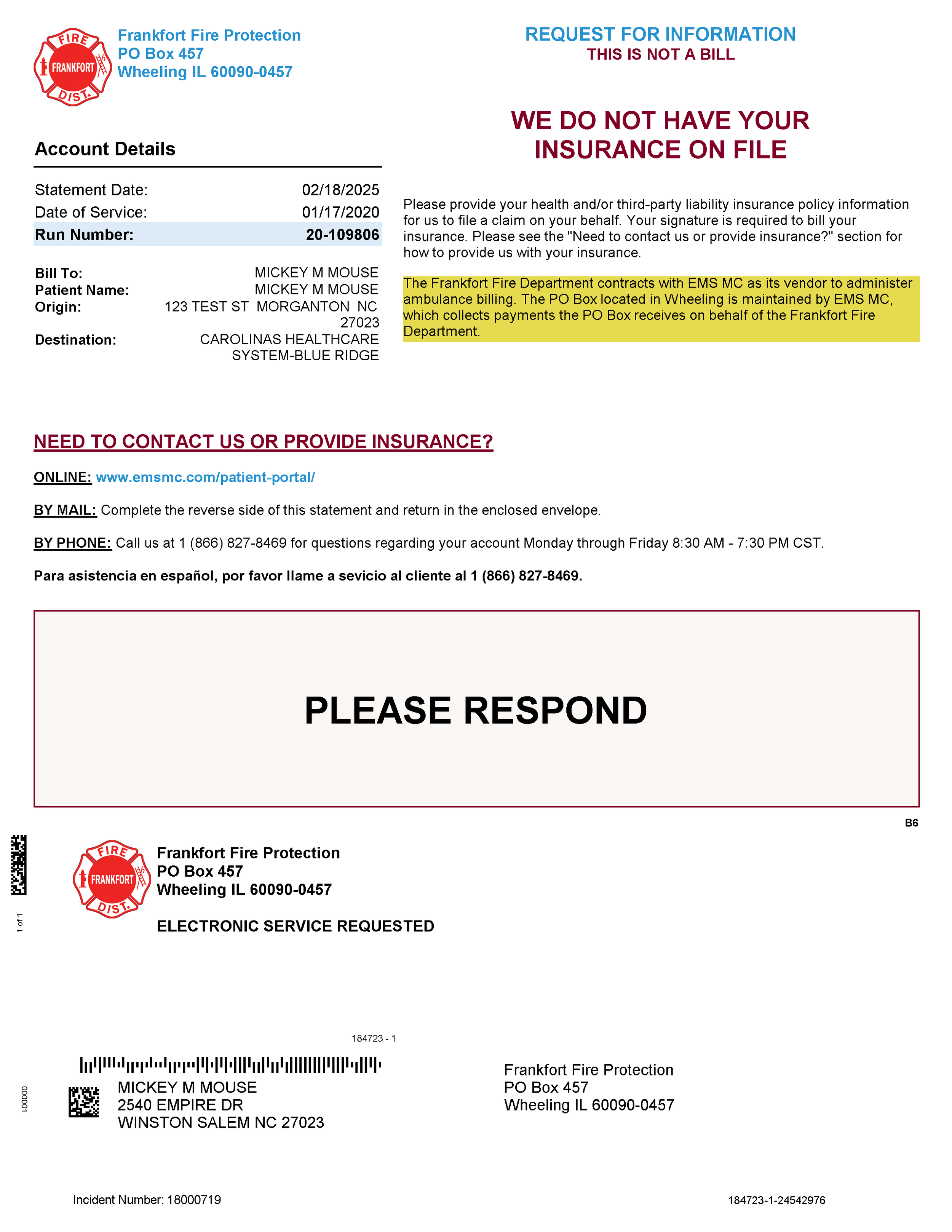 Medical Billing — Frankfort Fire Protection District