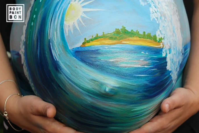 Pregnancy Belly Painting & Photography Session, Barcelona ...