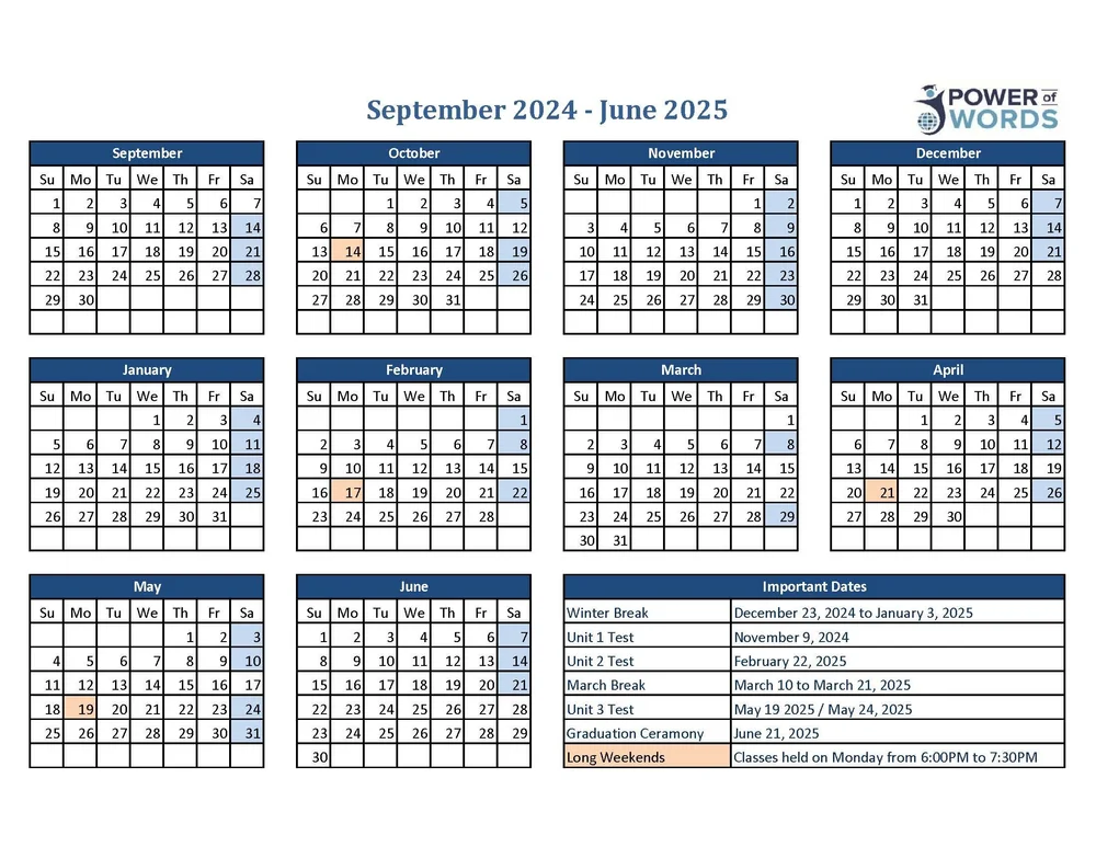 Class Schedule Calendars Power Of Words Academy class-schedule-calendars-power-of-words-academy