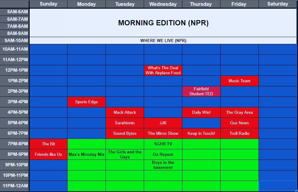 Schedule — WVOF