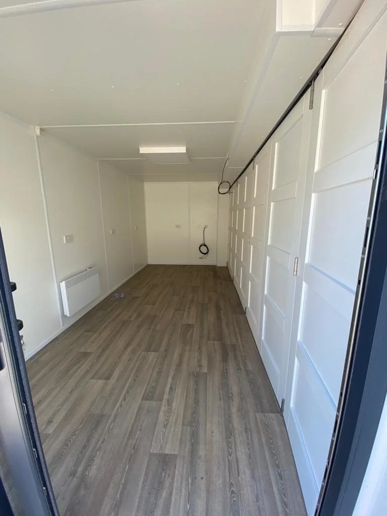 20x16 Larch Cladded Bespoke Community Hub Workshop Conatiner Conversion ...