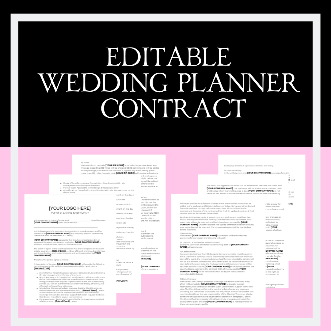 Wedding planner agreement | Honestweddingadvice.com